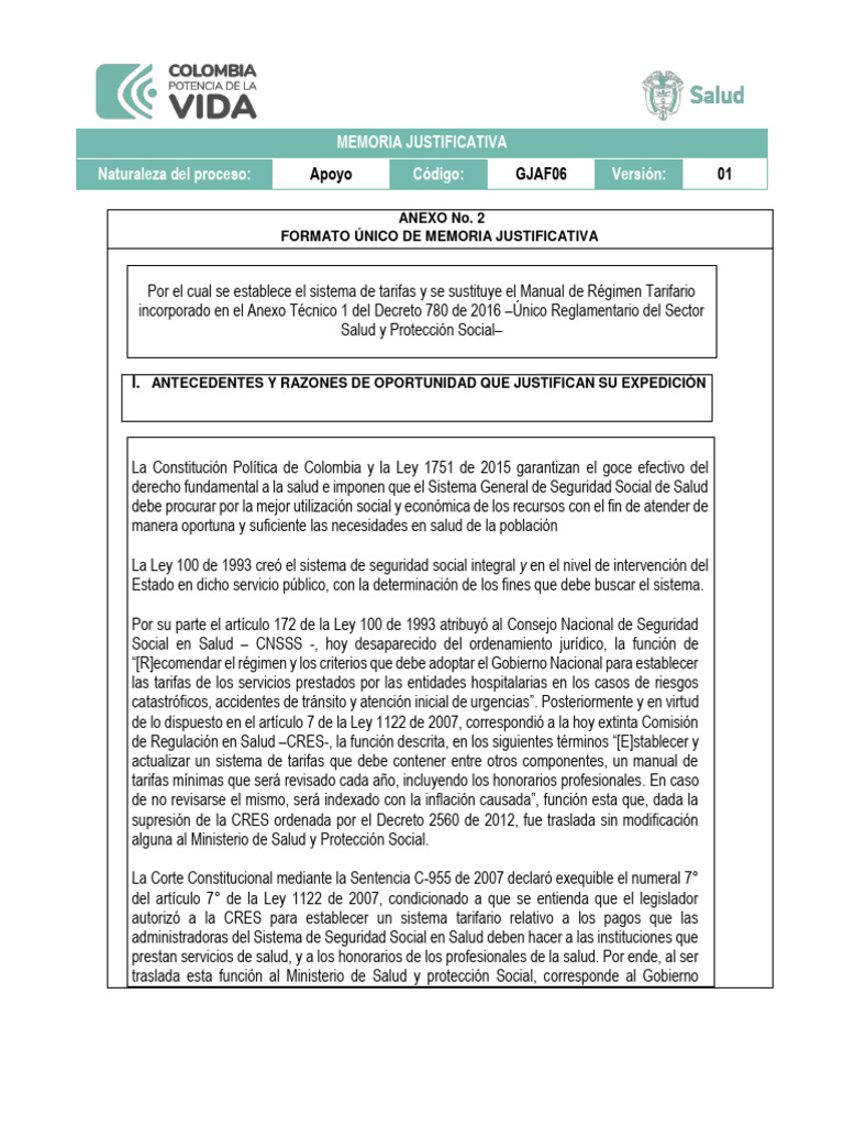 ANEXO - 2 - Memoria Justificativa MANUAL TARIFARIO 2024 | PDF | Seguro