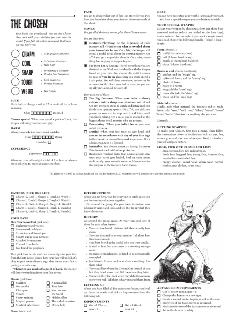 Chosen Character Sheet | PDF