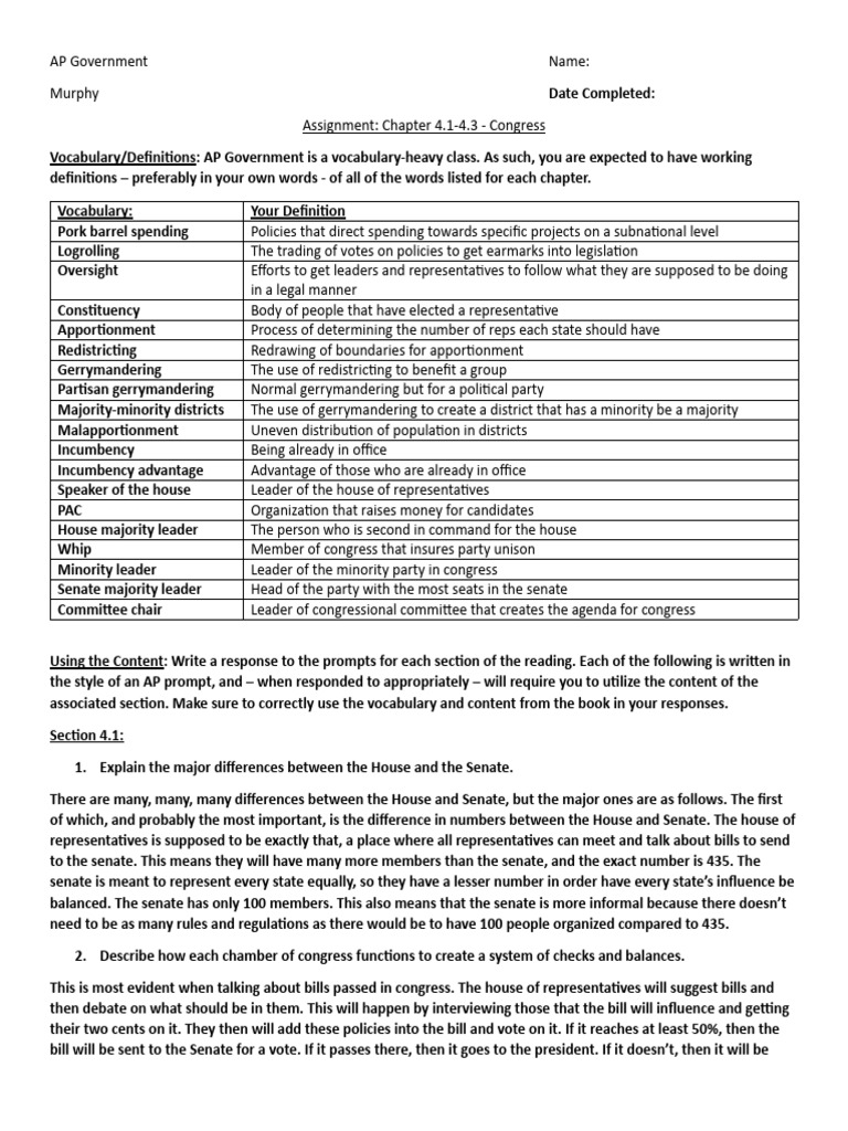 Chapter 4 Part 1 | PDF | Gerrymandering | United States House Of ...