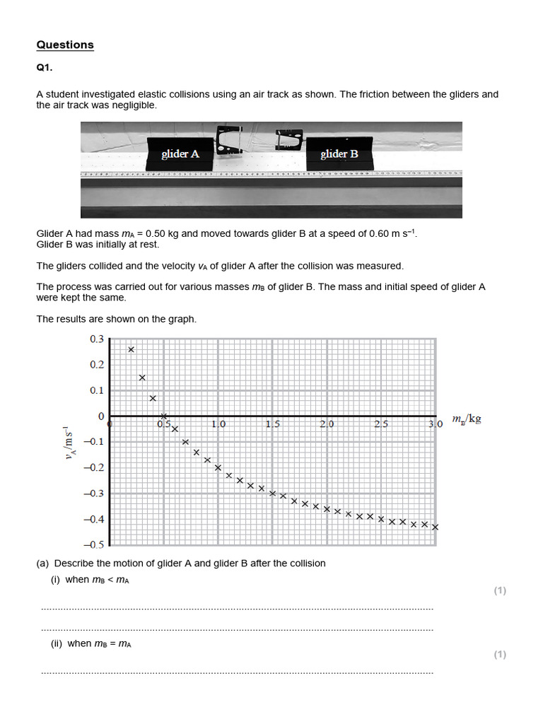 Physics Collision Problems | PDF | Collision | Atomic Physics
