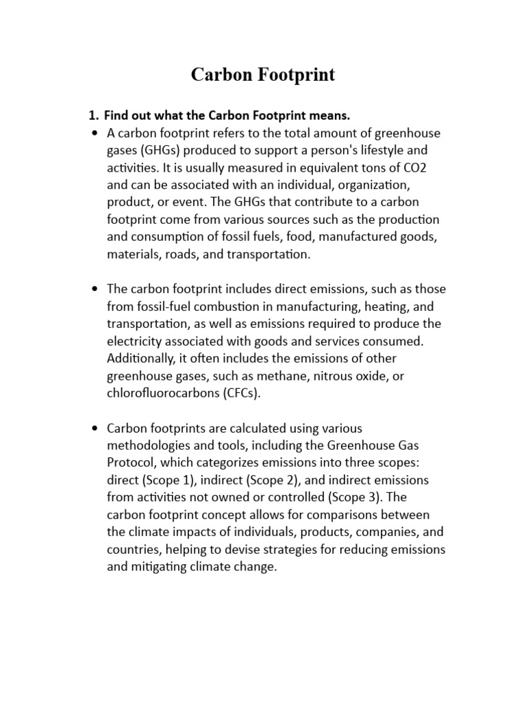 Carbon Footprint | PDF | Carbon Footprint | Greenhouse Gas Carbon Footprint | PDF | Carbon Footprint | Greenhouse Gas