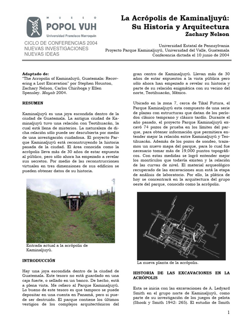 Kaminaljuyu. GT | PDF | Civilización maya