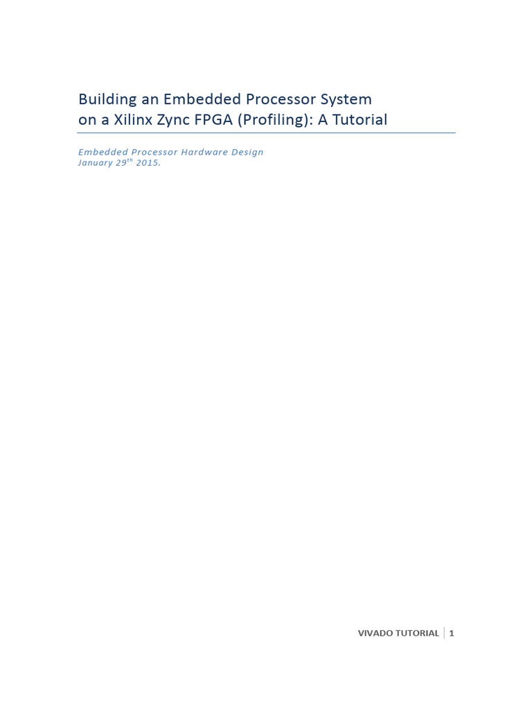 Lab3 4 Building An Embedded Processor System On A Xilinx Zync Fpga Profiling A Tutorial 