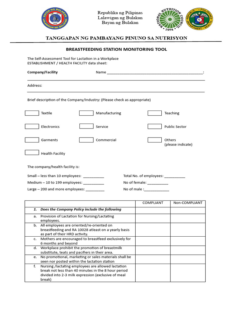 Self Assessment Tool Pdf Breastfeeding Breast Milk