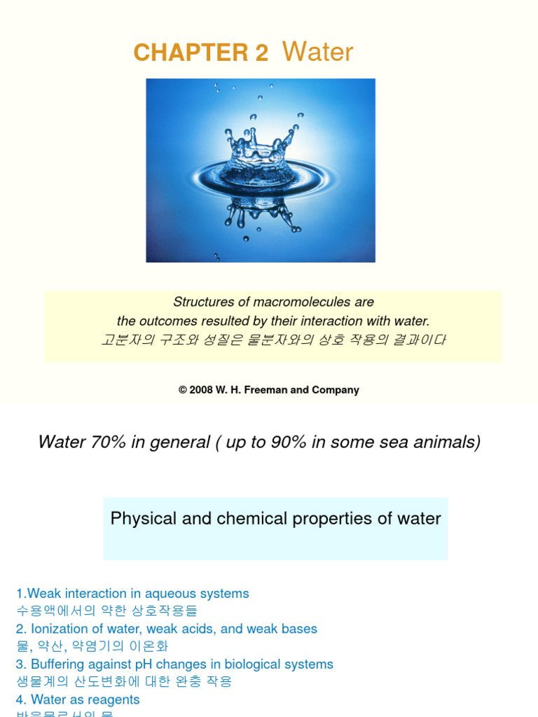 한글자료 LEHNINGER PRINCIPLES OF BIOCHEMISTRY 6th Edition CHAPTER 3 | PDF