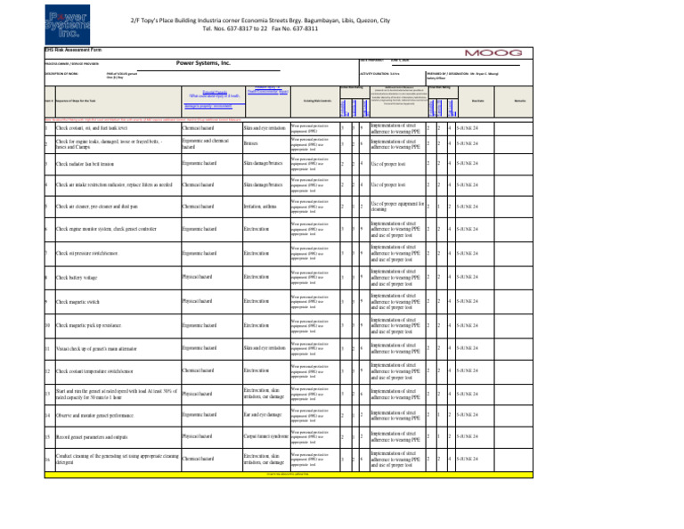 Periodic Check A Psi | PDF | Personal Protective Equipment | Risk