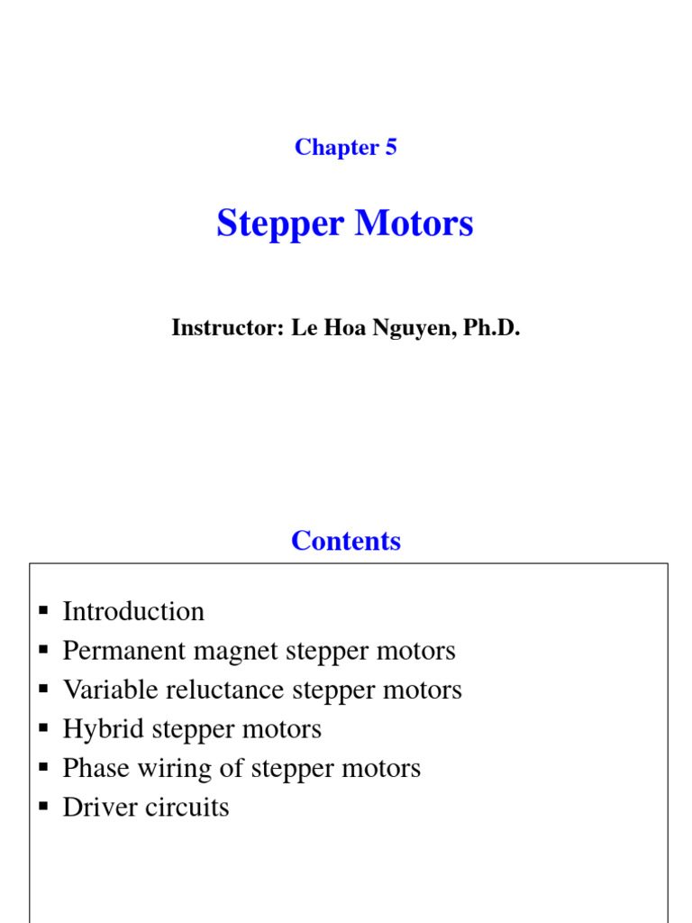 Chapter 5 - Step Motors | PDF | Electric Motor | Electrodynamics