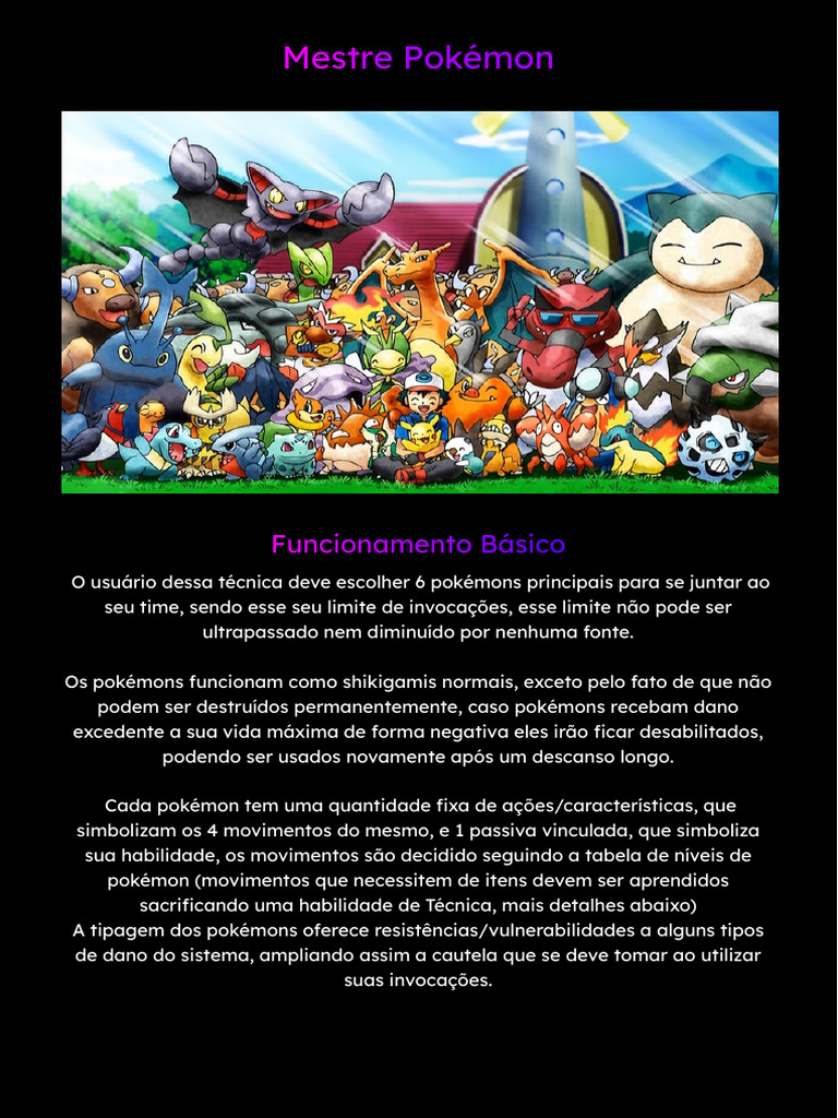 Mestre Pokemon 1 | PDF | Pokémon