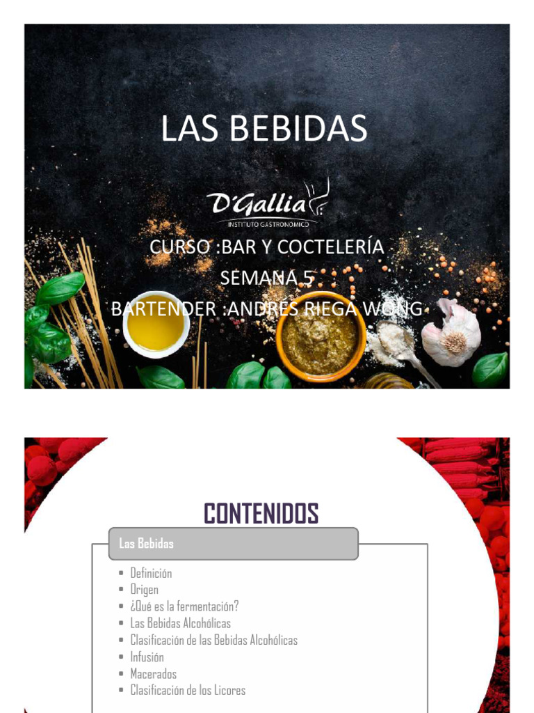 Semana 05 - Las Bebidas - D'GAllia | PDF | Bebida | Vino