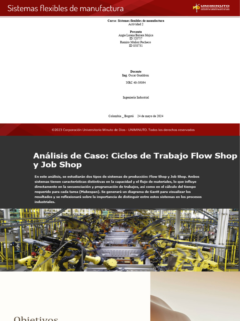 Análisis de Flow Shop y Job Shop en Producción | PDF | Programación de ...