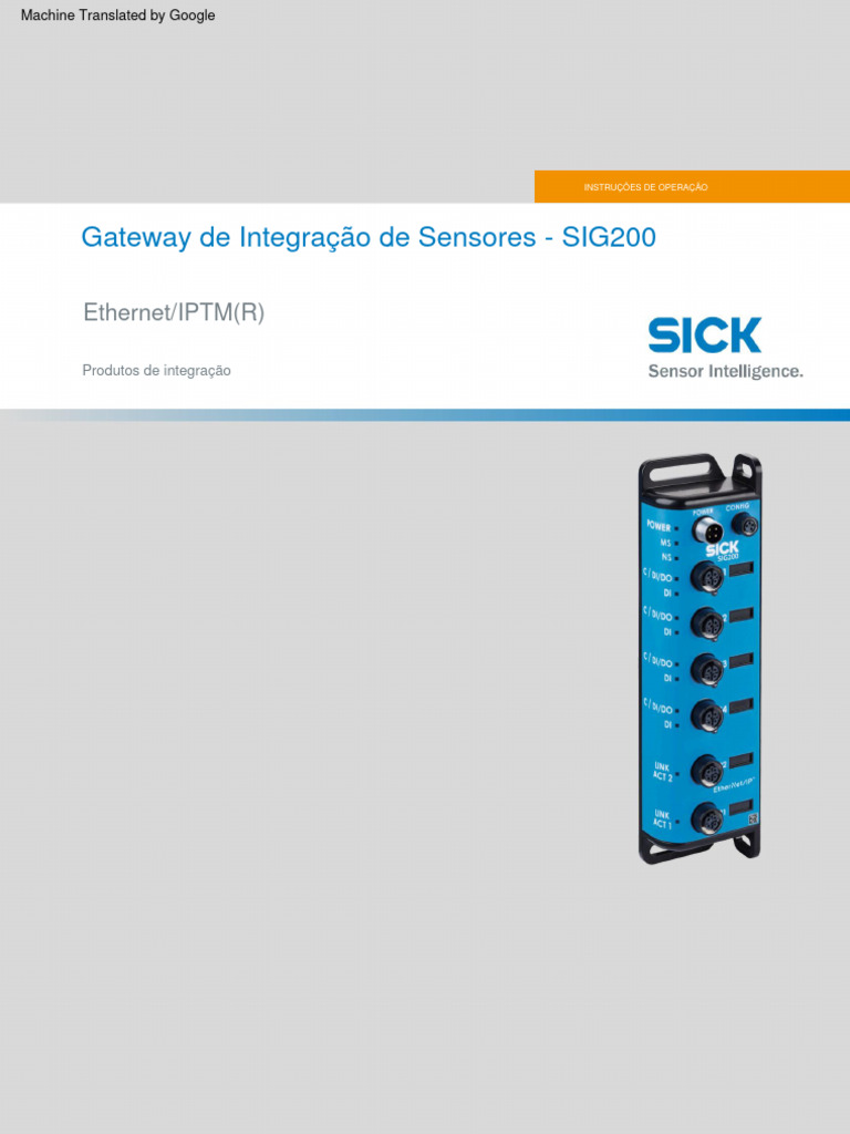 Operating Instructions Sensor Integration Gateway Sig200 Ethernet Iptm ...