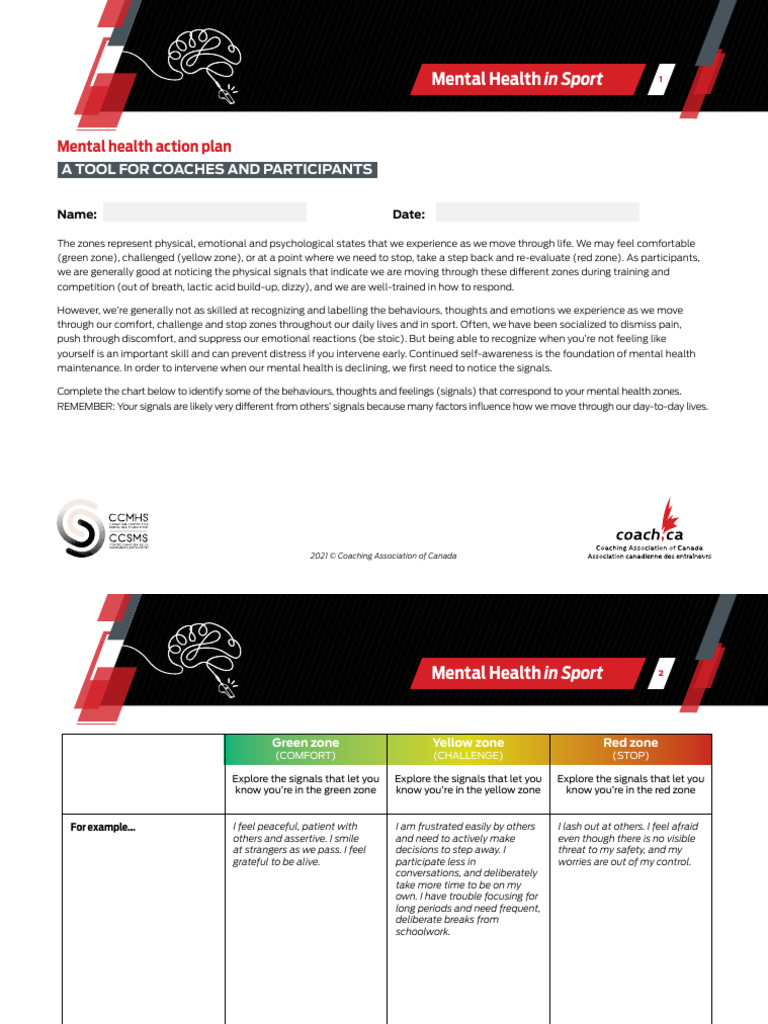 Mental Health Action Plan | Download Free PDF | Mental Health | Behavior