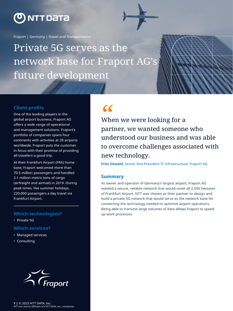 Fraport_Case_Study_NTT | PDF | Airport | Internet Of Things