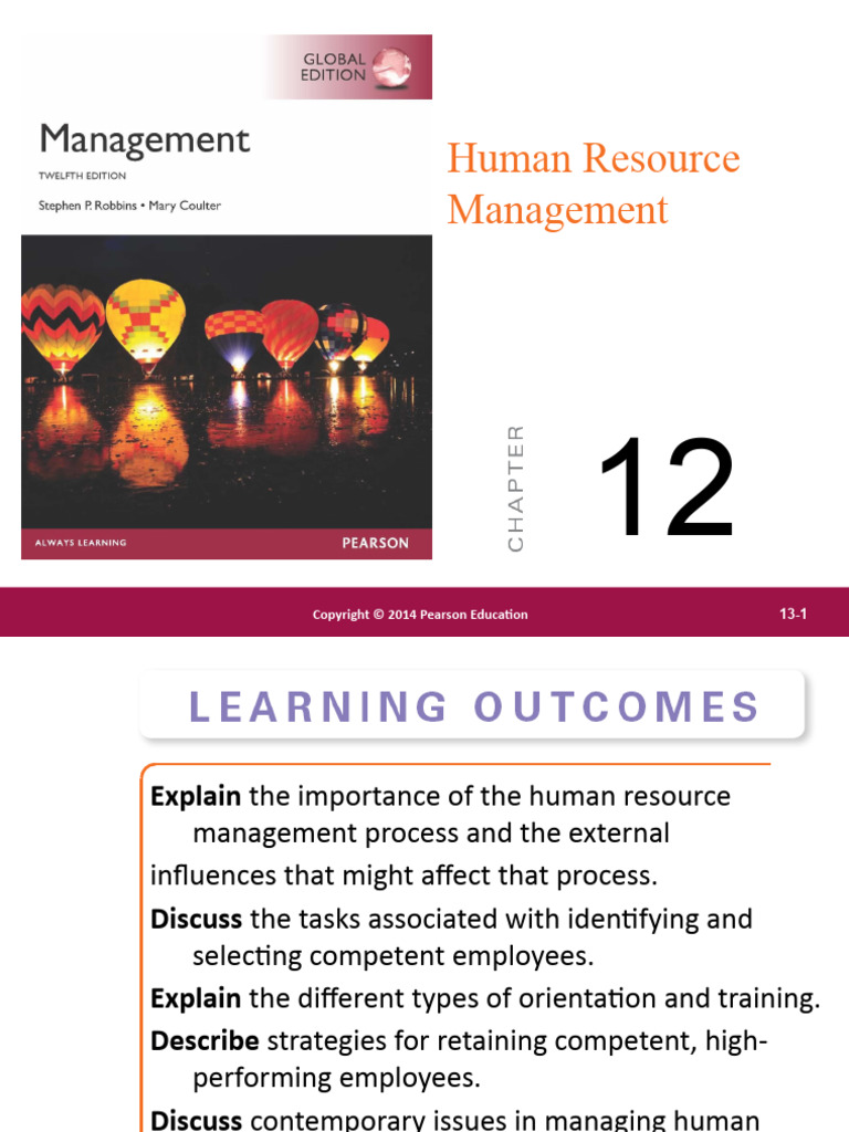 Robbins mgmt12 ppt12 2018 v0.1 | PDF | Human Resource Management | Recruitment