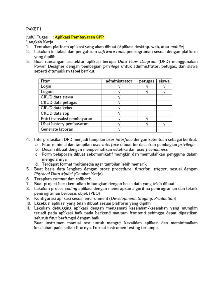 Daftar Paket Ukk | PDF