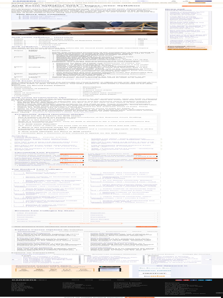 AOR Exam Syllabus 2024 - Paper-Wise Syllabus | PDF | Advocate ...