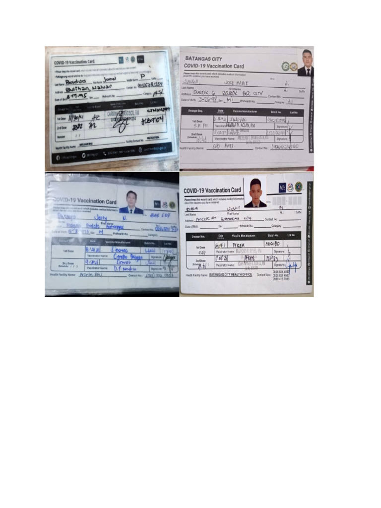 vaccination card | PDF