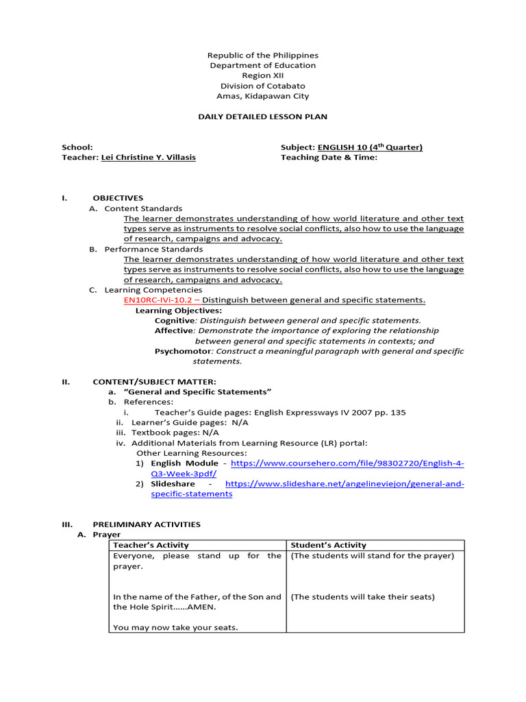 LP 4 Villasis Lei Christine Yadao FOR SCRIPT | PDF | Nature | Learning