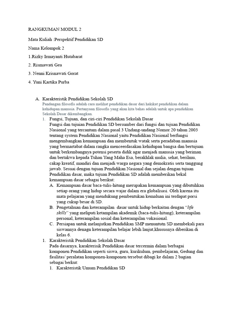 Rangkuman Modul 2 | PDF | Karier & Perkembangan