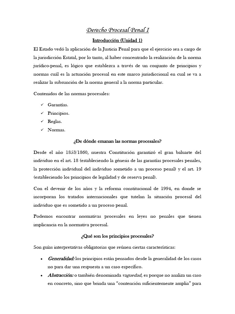 Derecho Procesal Penal I | PDF | Judicaturas | Jurisdicción