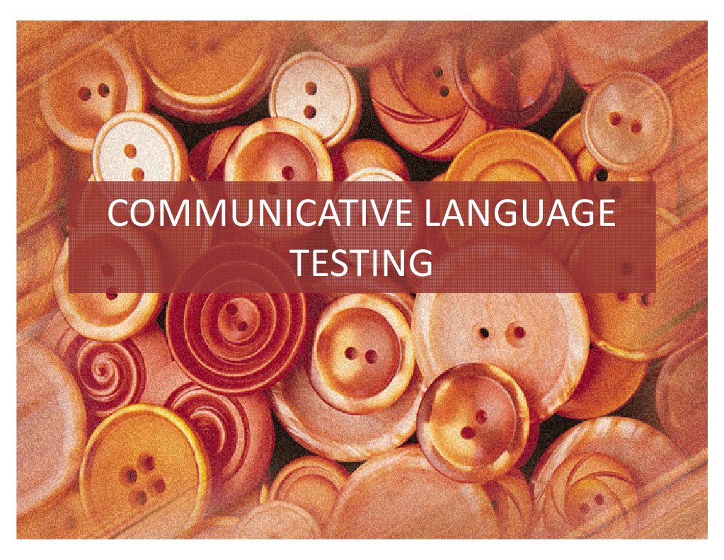 Communicative Language Testing | PDF