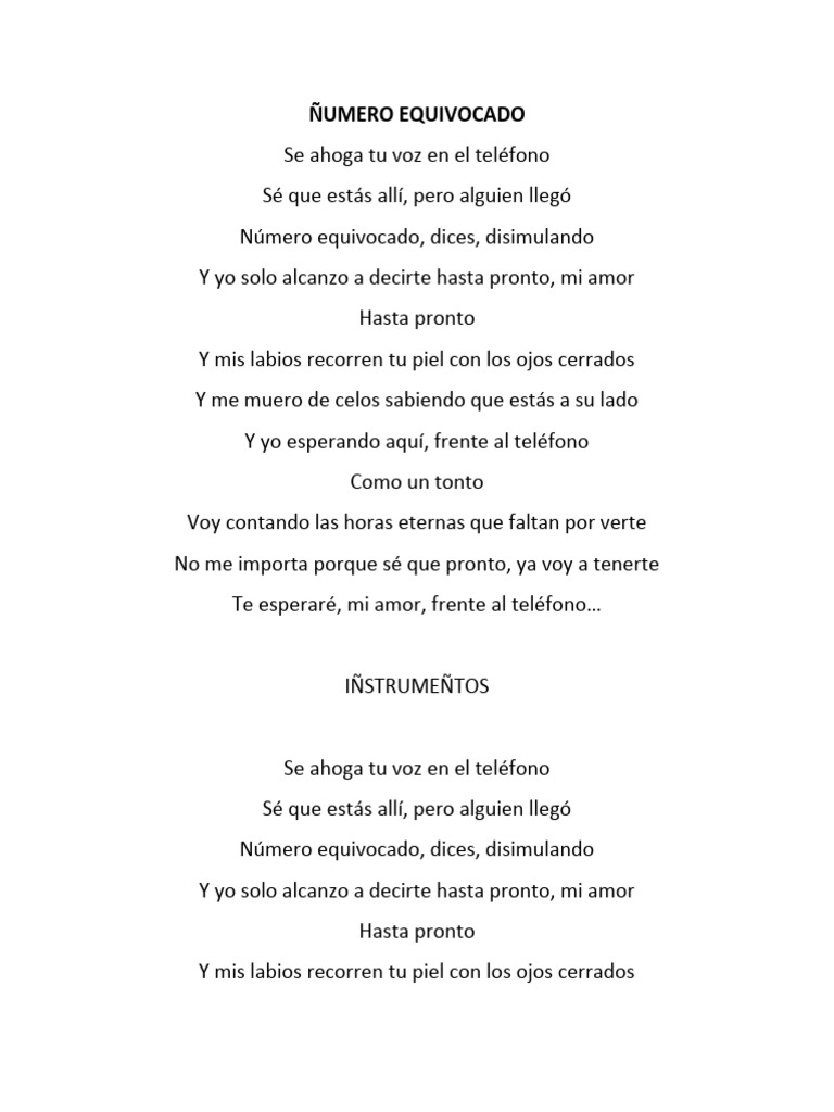 Ñumero Equivocado | PDF