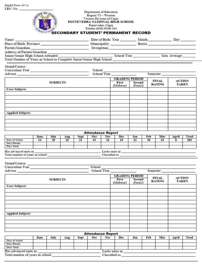 deped-form-137-shs-1pdf | PDF