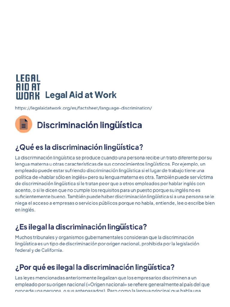 Language Discrimination | PDF