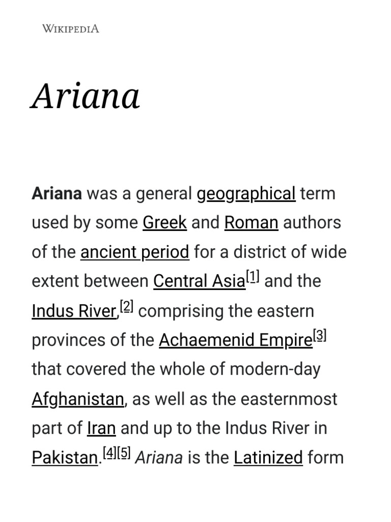 Ancient Ariana: A Historical Overview | PDF | Social Science