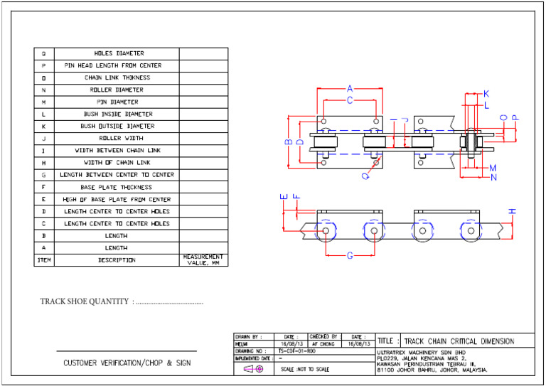Track Chain Critical Dimension Form-Model | PDF