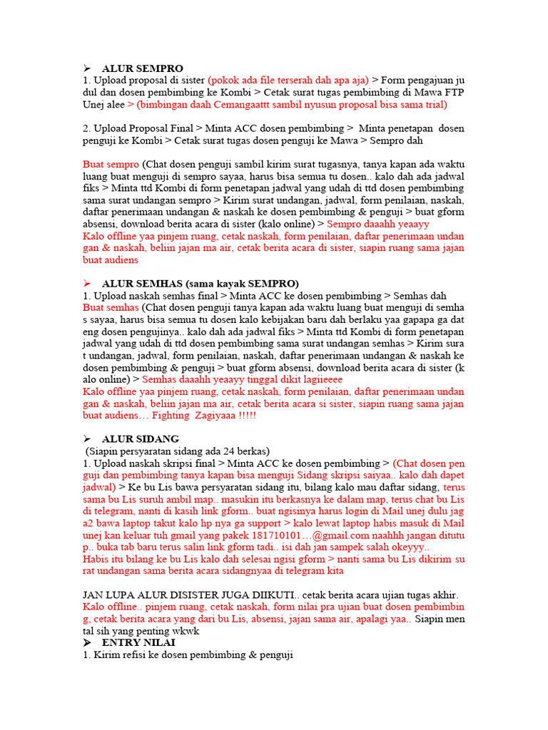 Alur Sempro, Semhas, Sidang, Wisuda 2022 | PDF | Karier & Perkembangan | Seni & Disiplin Bahasa