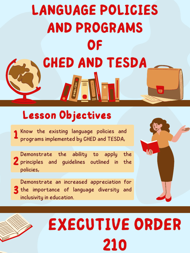 CHED and TESDA Language Policies Overview | PDF