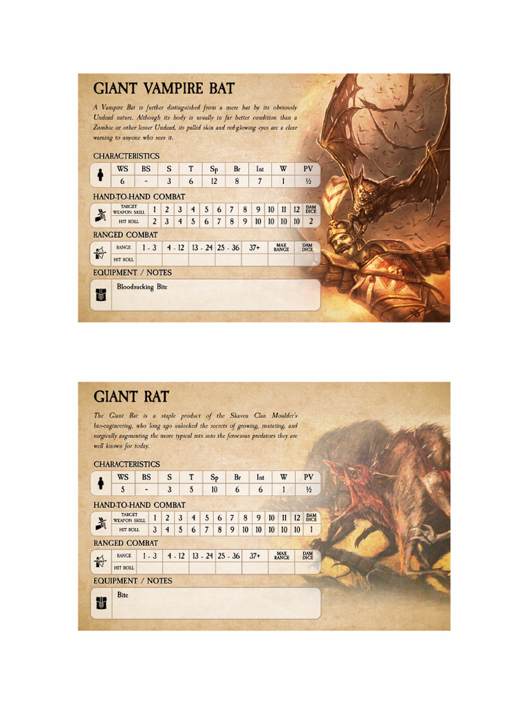 Monster Cards A6 v2 | PDF
