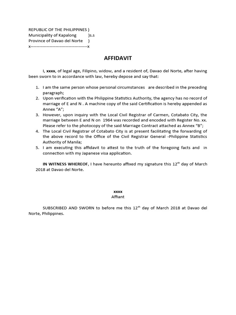 AFFIDAVIT OF No Record | PDF