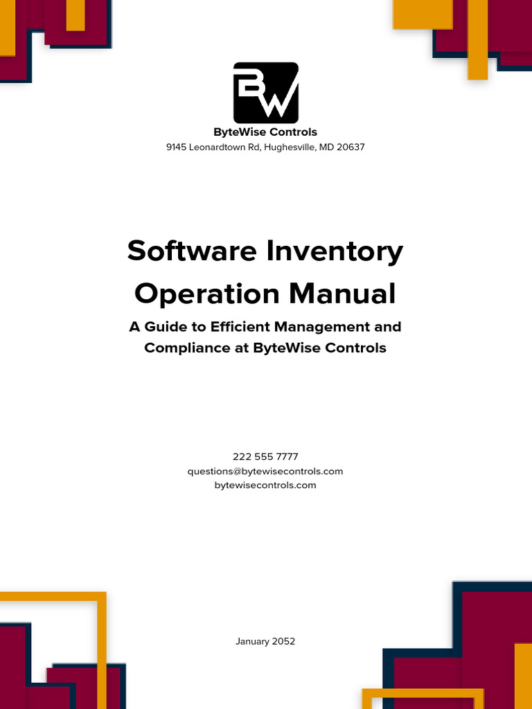 Software Inventory Operation Manual Template | PDF | Regulatory ...