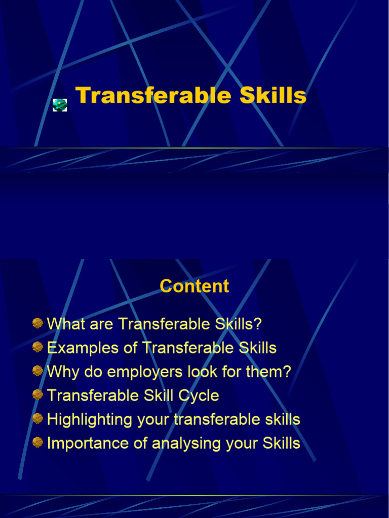 Transferable Skills | PDF | Motivation | Motivational