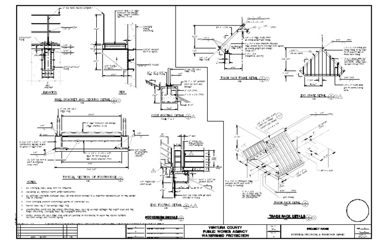 Footbridge Structural Trash Rack Details | PDF