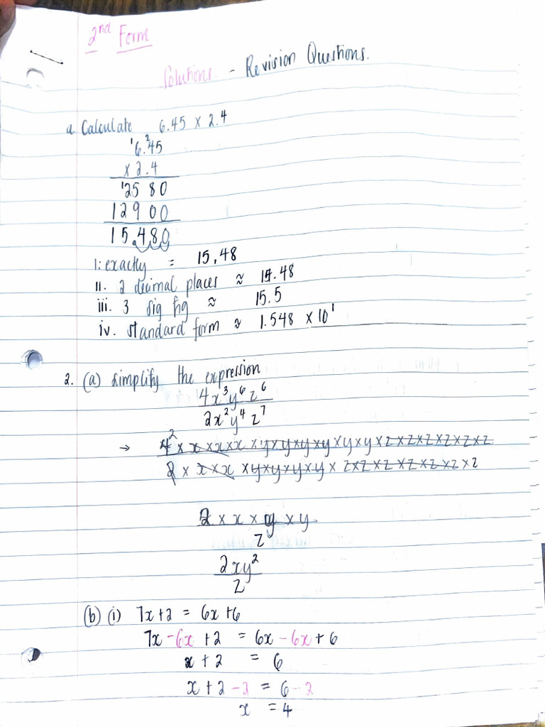 Solutions Revision Questions | PDF