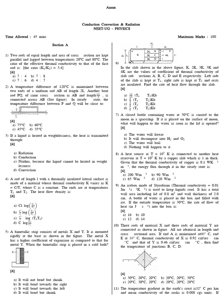 Conduction Convection & Radiation Comp | PDF | Thermal Conduction ...