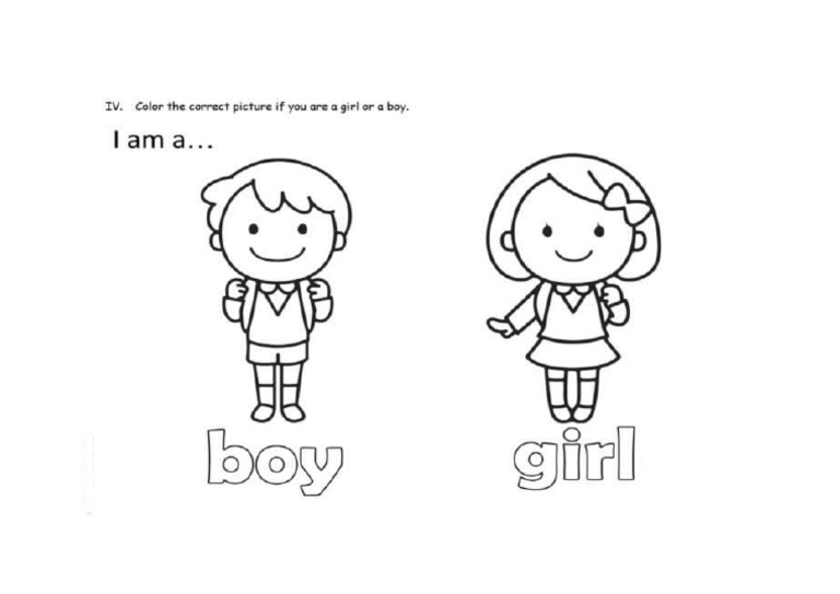 Boy and Girl Worksheet | PDF
