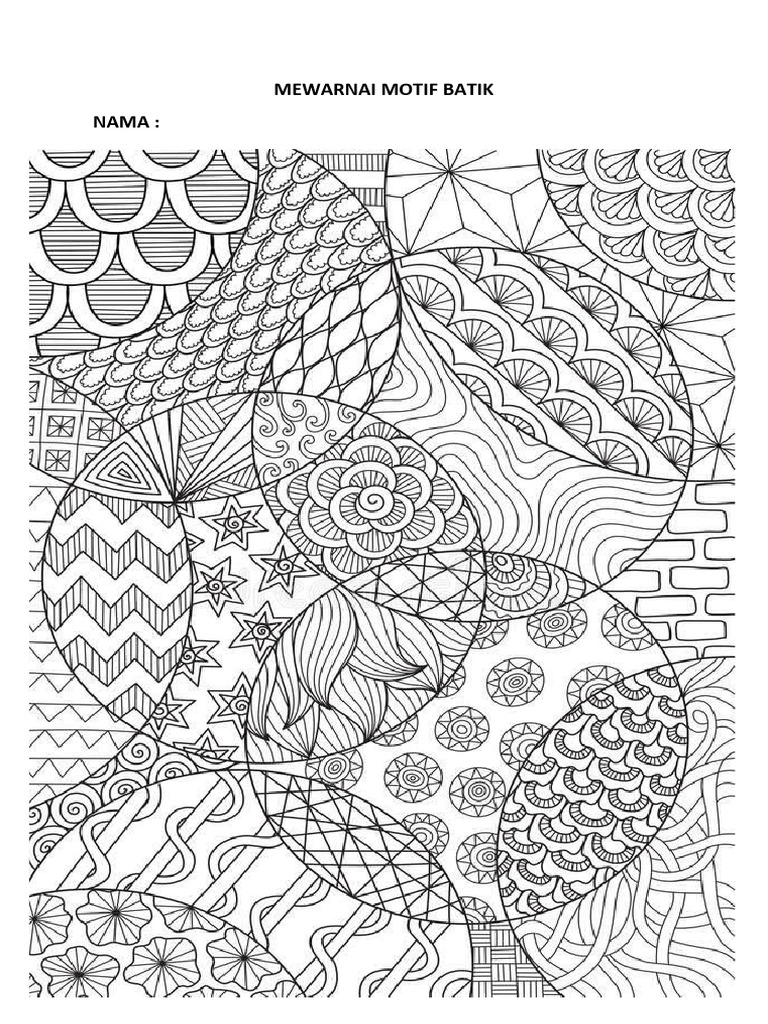 Mewarnai Motif Batik | PDF