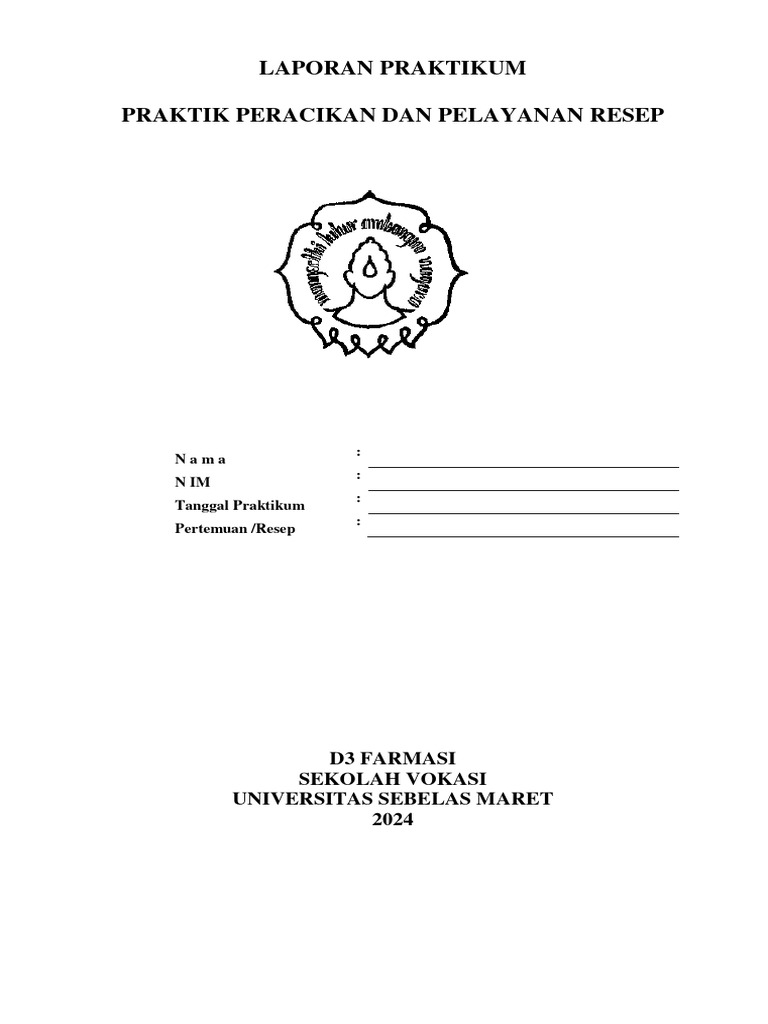 Format Laporan Peracikan | PDF