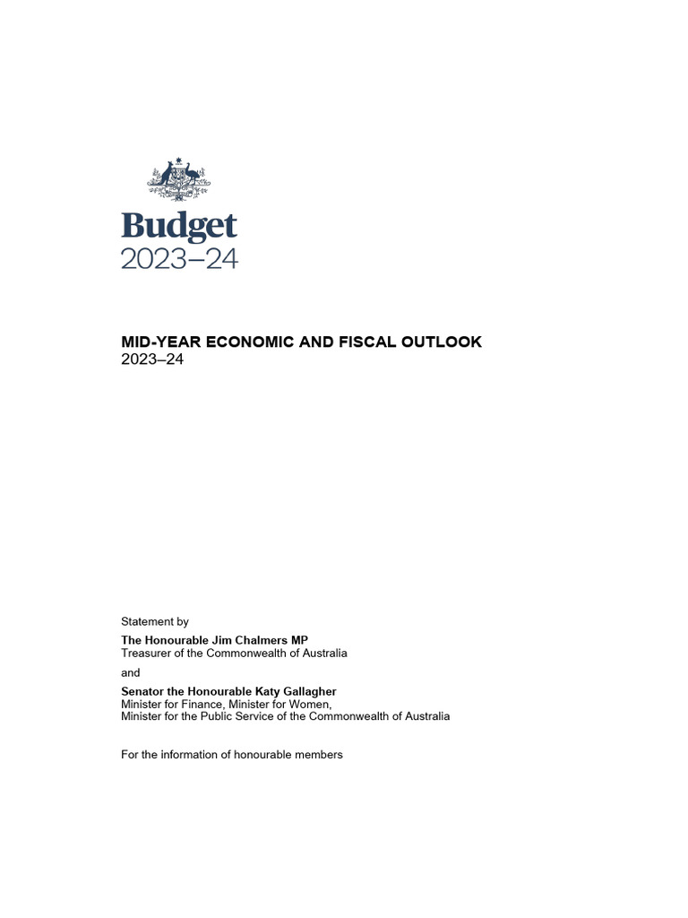 Mid-year Economic and Fiscal Outlook 2023–24 | Download Free PDF | Cost ...