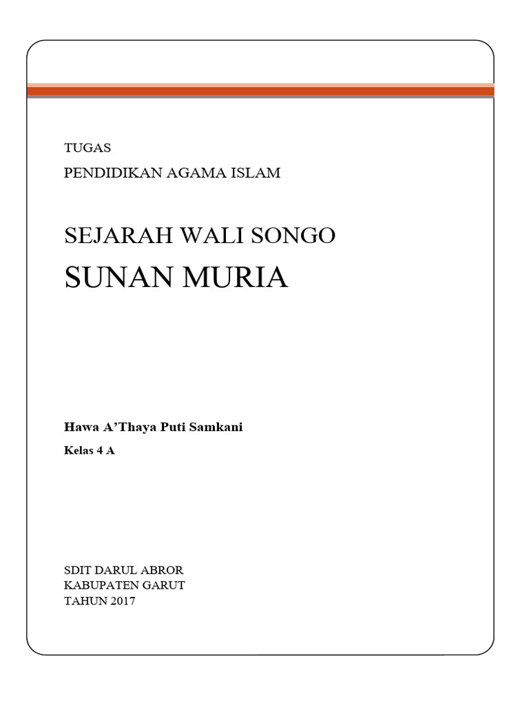 Sejarah Sunan Muria | PDF | Agama & Spiritualitas