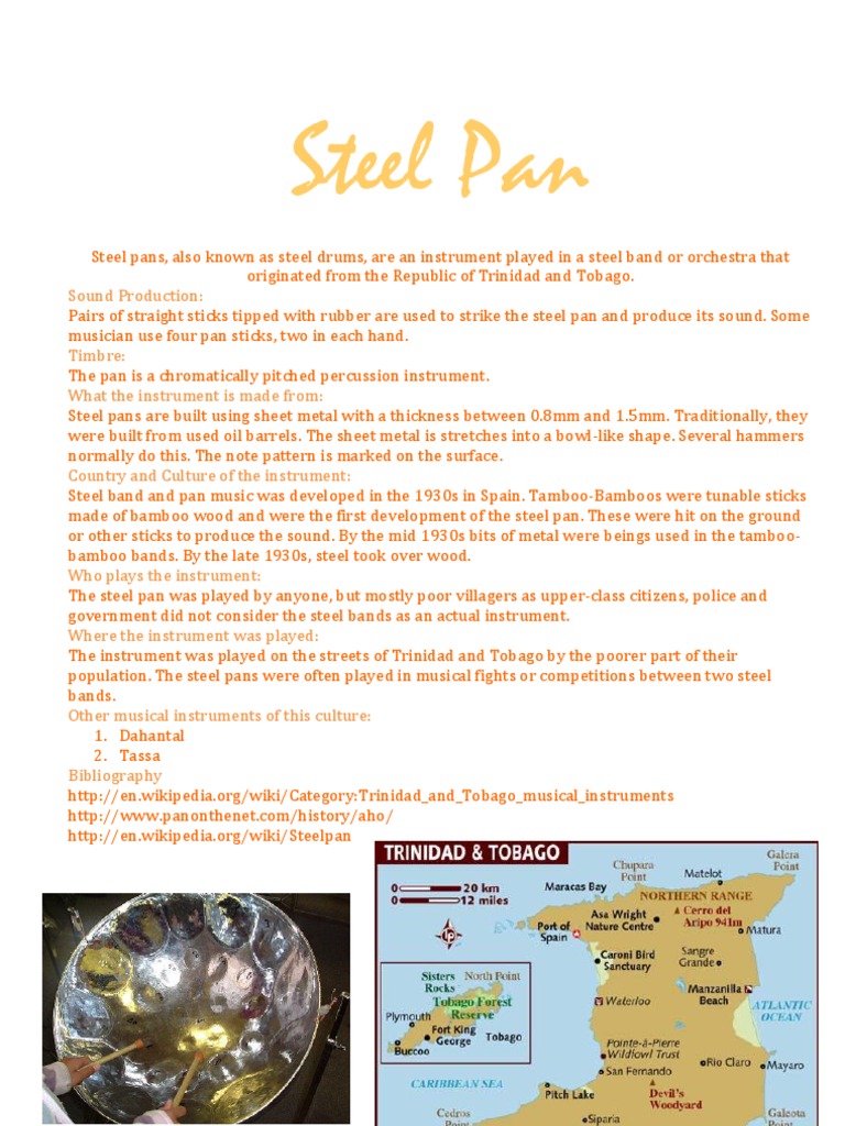 History and Facts of Steel Pans | PDF