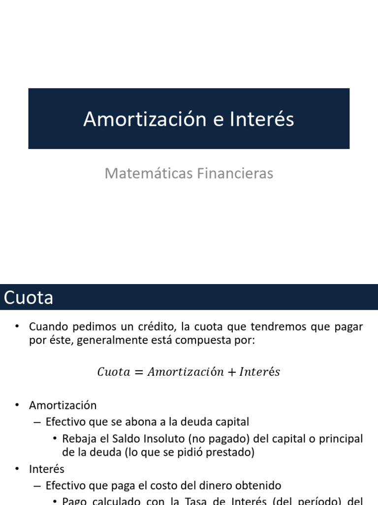 5 Amortizacion e Interes 493933 | PDF | Interés | Finanzas personales