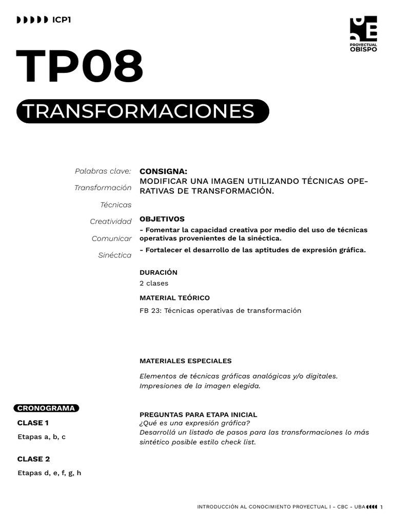 08 Tp 08 Transformaciones 2024 | PDF