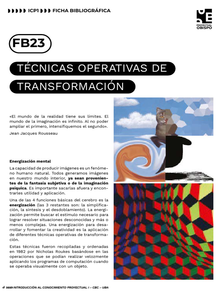 08b FB 23 TECNICAS OPERATIVAS DE TRANSFORMACION | PDF | Imaginación | Mente