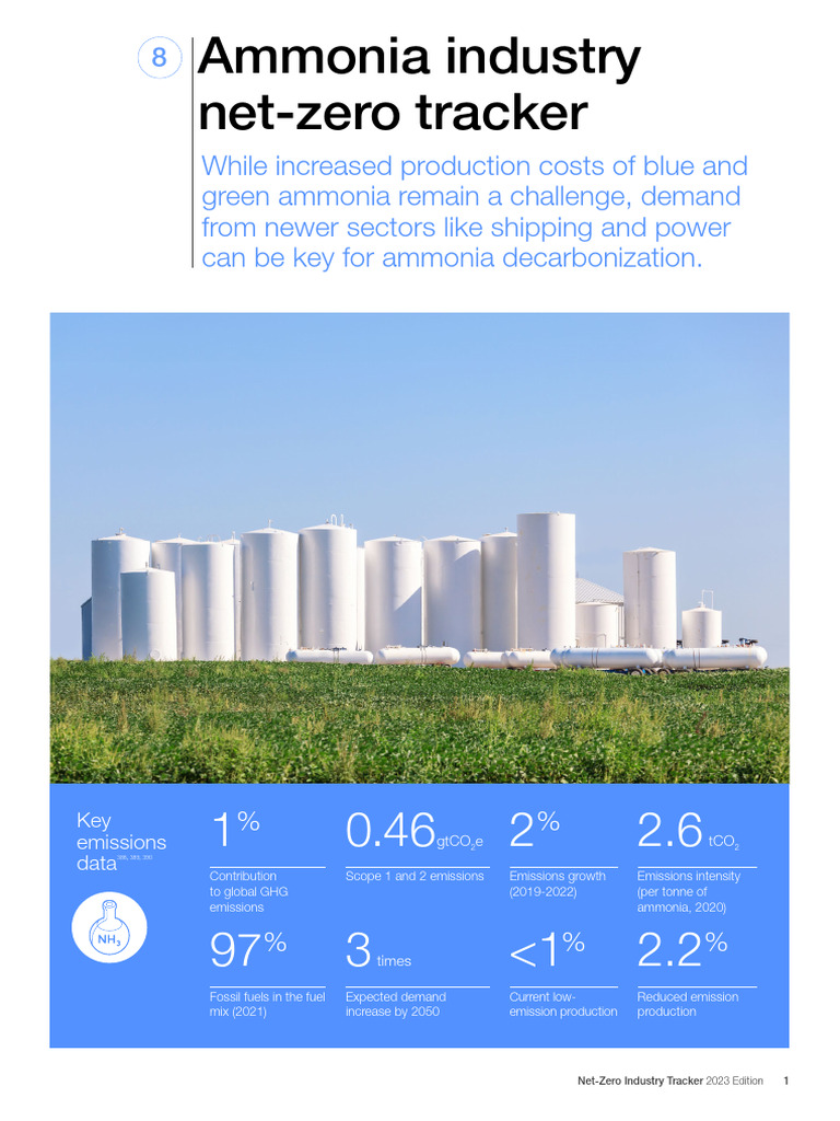 Net Zero Tracker For Ammonia Industry by WEF | PDF | Climate Change Mitigation | Environment