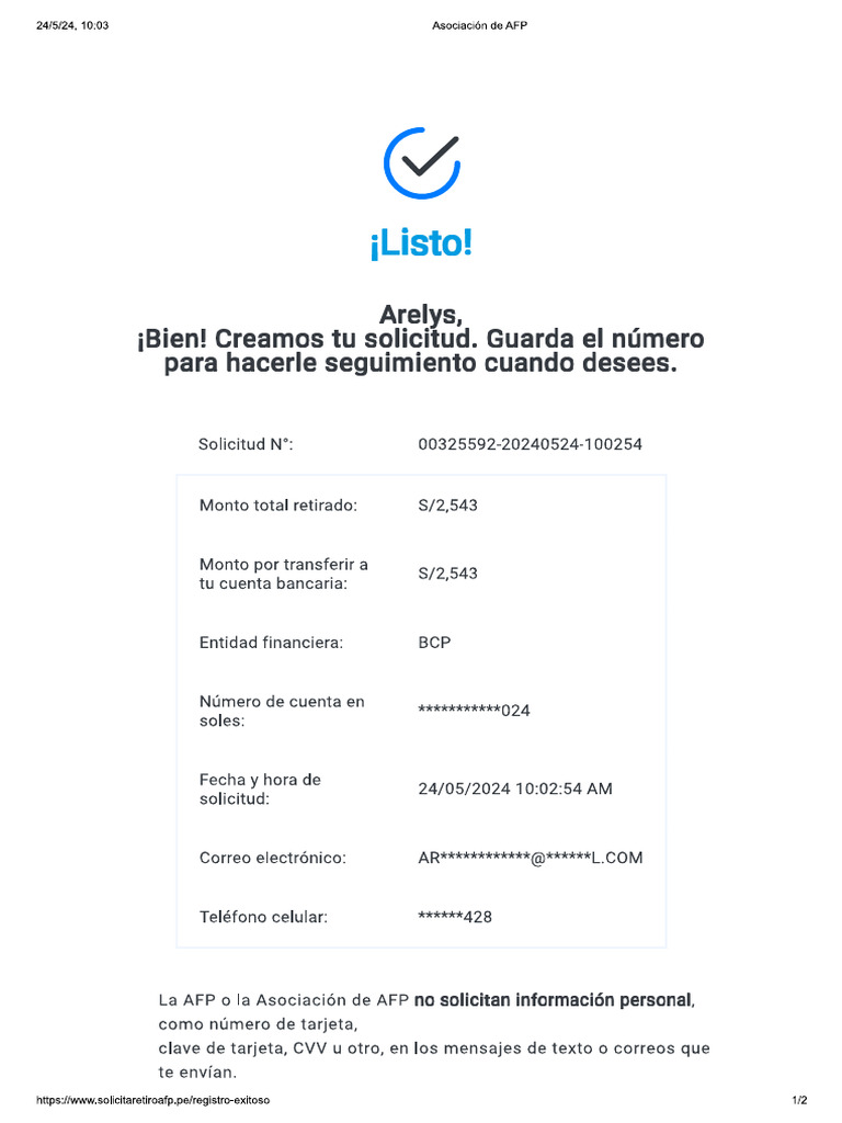 solicitud arelus afp | PDF